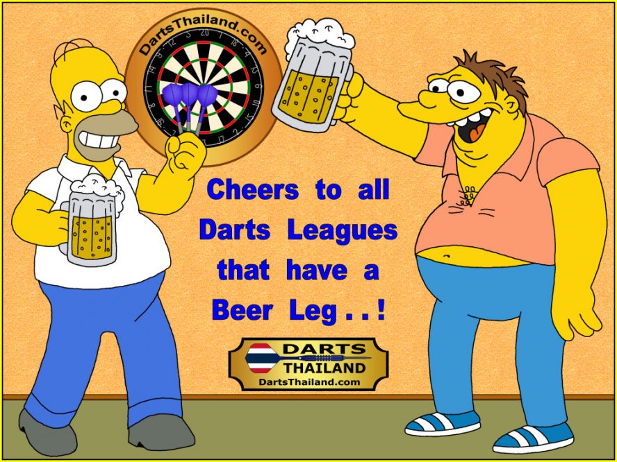 Homer at the Oche by Johnny – DartsThailand